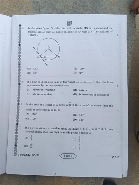 Cbse Class 10 Mathematics Standard Board Exam 2024 Full Question Paper India Today