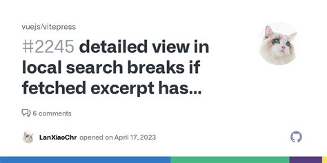 Detailed View In Local Search Breaks If Fetched Excerpt Has Usedata
