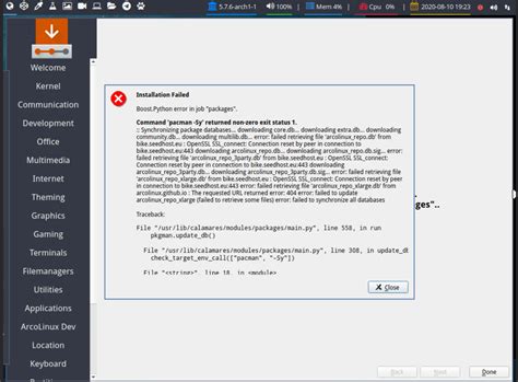 this happens with every distro of arcolinux what am i doing wrong i