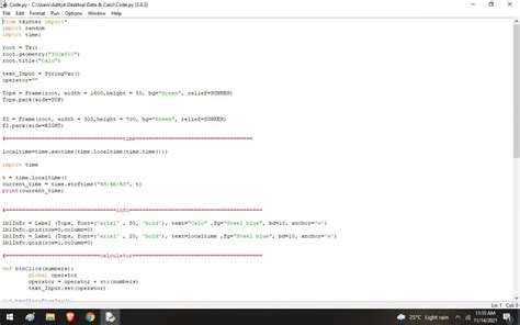 Python Program To Basic Date And Calci Using Python Tkinter Kashipara