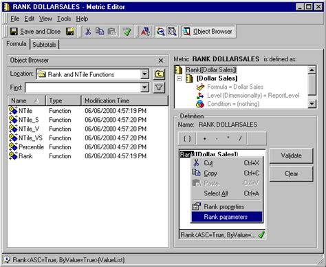 Kb4740 How To Rank A Metric In Microstrategy Developer 9x