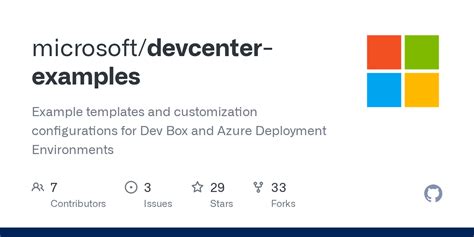 Github Microsoftdevcenter Examples Example Templates And
