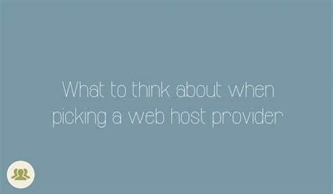 What To Think About When Picking A Web Host Provider Bcreator™