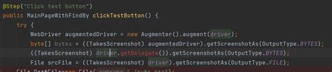 error while taking screenshot with webdriver java lang