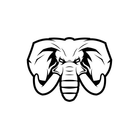 Vector Elephant Head Illustration 15733504 Vector Art At Vecteezy