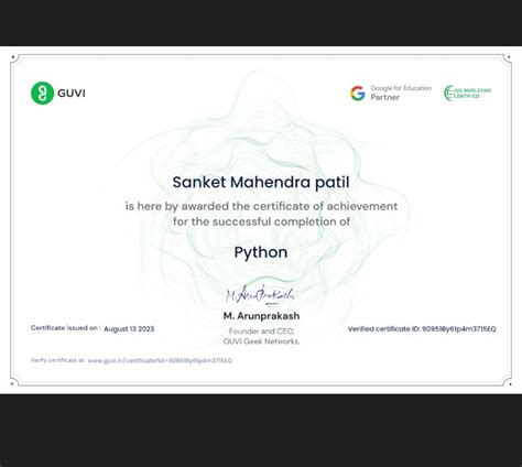 Sanket Patil On Linkedin Python Python Certificate Programming Coding Techskills Software