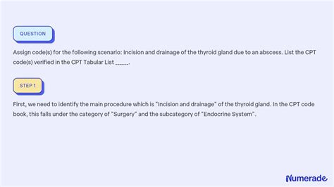 Solved Assign Codes For The Following Scenario Incision And