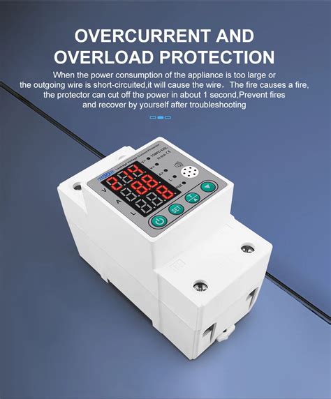 din rail 63a automatic reconnect over and under voltage protection