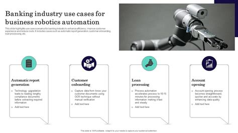 Banking Industry Use Cases For Business Robotics Automation Ppt Sample
