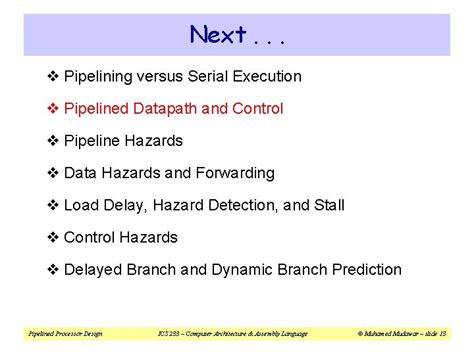 Pipelined Processor Design Ics 233 Computer Architecture Assembly