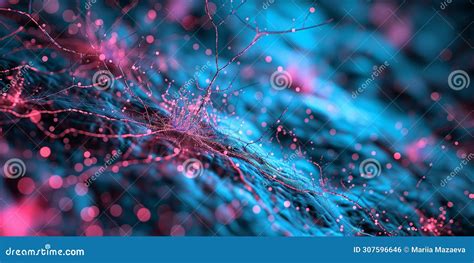 Patterns That Mimic A Neural Network Or Neurons Of The Brain Neural Connections AI Generated