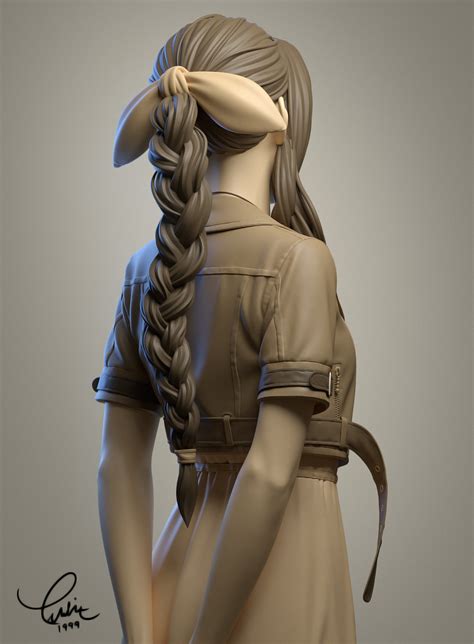 温柔的女性cg模型 Blender人物建模 直线网