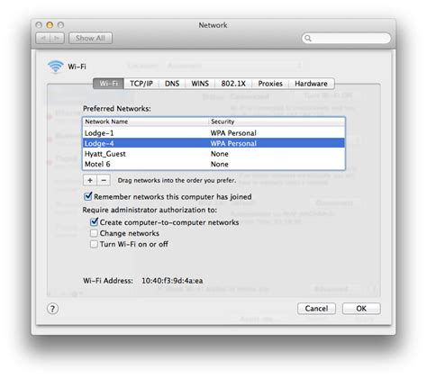 How To Manage Wi Fi Networks In Mac OS X CNET