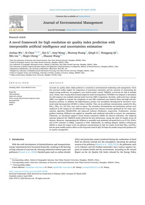 Pdf A Novel Framework For High Resolution Air Quality Index