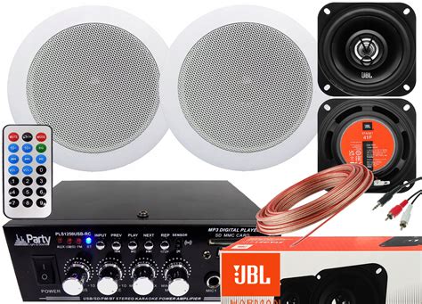 GŁOŚNIKI SUFITOWE JBL RADIO BLUETOOTH USB ZESTAW Sklep Opinie Cena