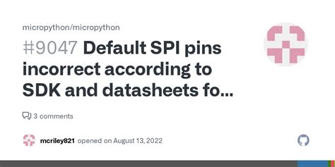 Default SPI Pins Incorrect According To SDK And Datasheets For Pico And Pico W Issue