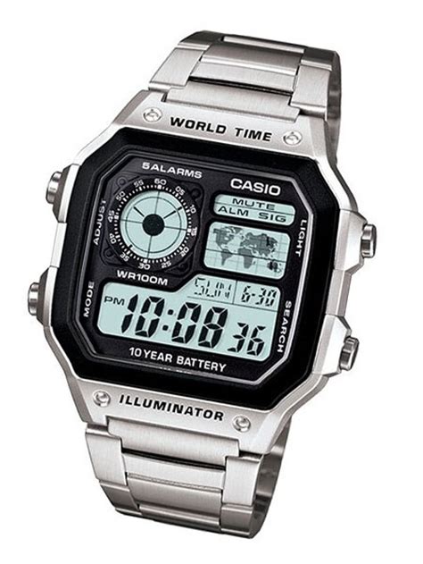 Casio Illuminator World Timel Alarm Watch with 31 Time Zones #AE ...