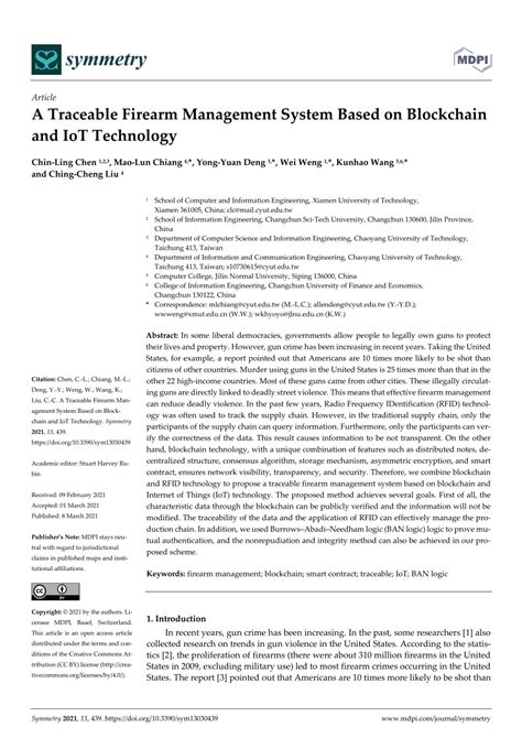 pdf a traceable firearm management system based on blockchain and iot