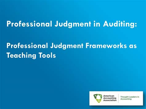 Ppt Professional Judgment In Auditing Professional Judgment