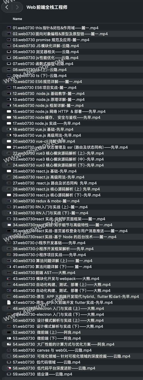 Web前端全栈工程师 A姐分享