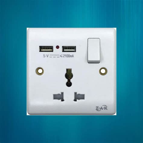 ZAK 3 Pin 2 USB Socket USB Socket Business Series SPARKS