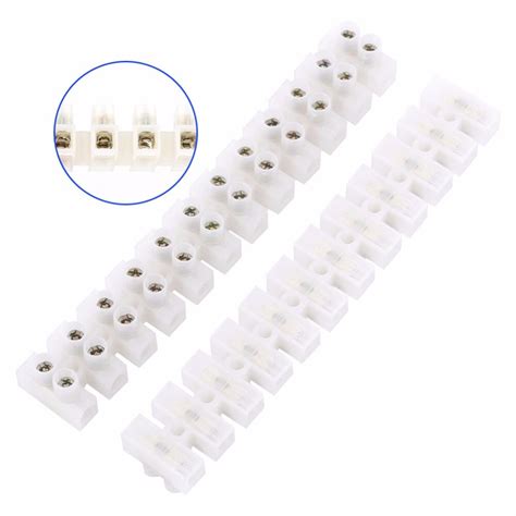 10pcs 360v 10a Terminal Blocks Dual Row Screw Term Vicedeal
