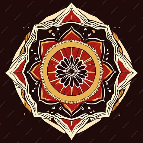 Natures Precision Geometric Floral Patterns Premium Ai Generated Vector