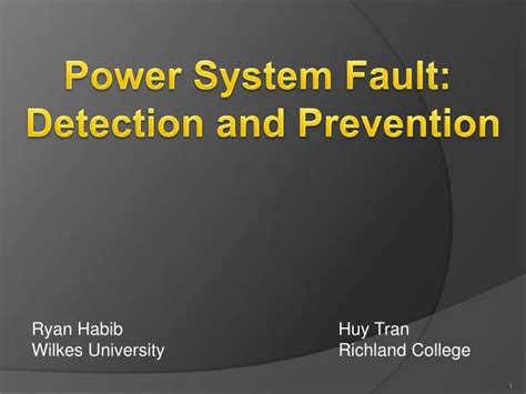 PPT Power System Fault Detection And Prevention PowerPoint Presentation ID 2387531