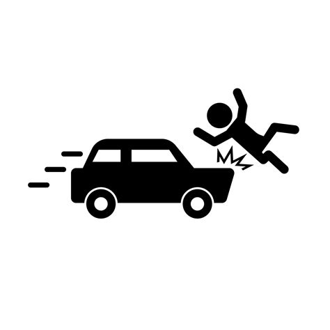 Car Accident Icon Pedestrian Accident Vector 27739384 Vector Art At