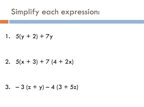 warm up write an algebraic expression for each example ppt download