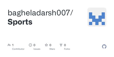 GitHub Bagheladarsh Sports