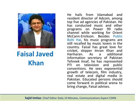 Faisal Javed Khan Ppt