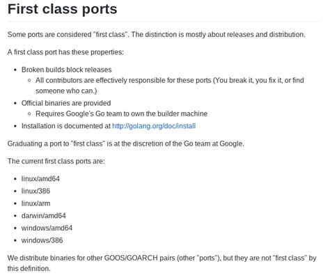 X Build Build Golang Org Dashboard With Show Only First Class Ports Checked Displays More