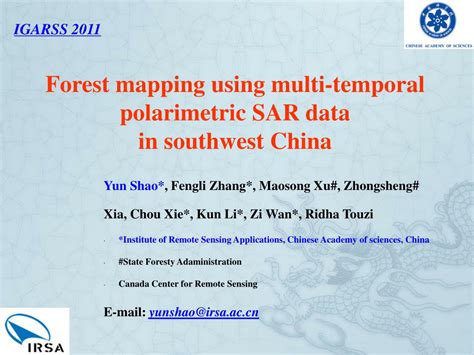 Ppt Forest Mapping Using Multi Temporal Polarimetric Sar Data In