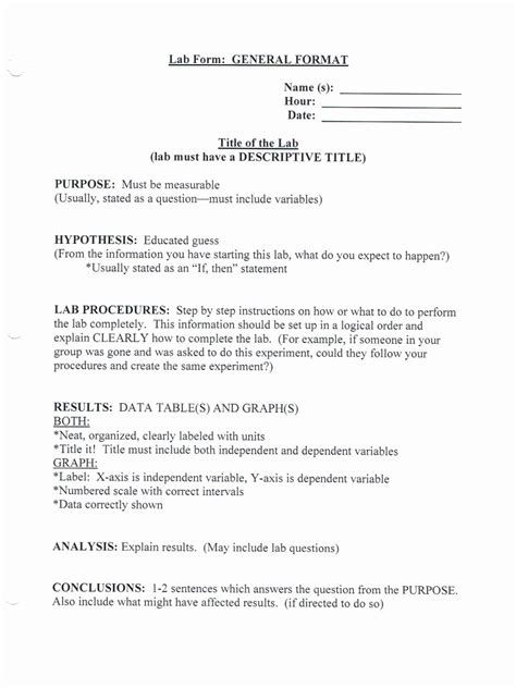 Latex Lab Report Template