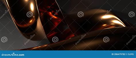 A Background Of A Bronze Metallic Elegant And Modern 3d Rendering Image