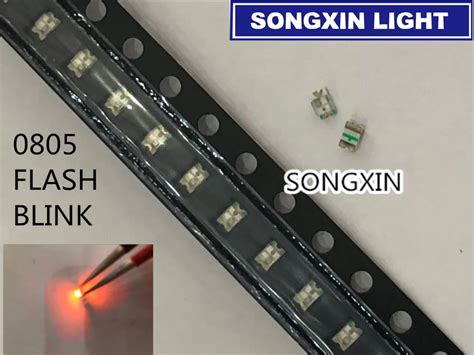 Pcs Blinking LED Diode SMD Diodos LEDs Orange Amber LED Flashing LED SMD Diodo SMD