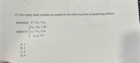 Solved 25 How Many Slack Variables Are Needed For The