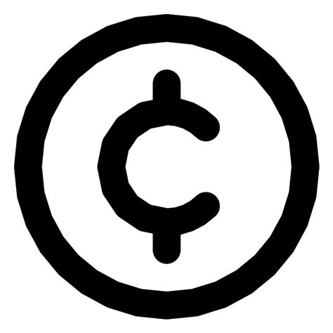 Cent Circle Line Vector SVG Icon SVG Repo