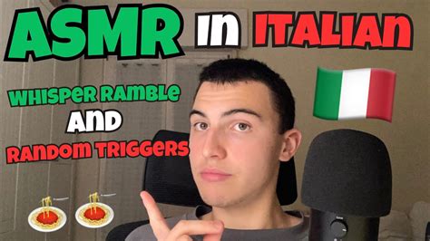 ASMR In Italian 🇮🇹🍝 || whisper ramble and random triggers - YouTube