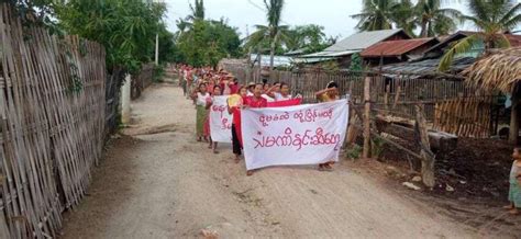 နောက်ပြန်မလှည့်ကြေး ဒီတော်လှန်ရေး လူထုသပိတ် စစ်ကြောင်းက စစ်အာဏာရှင် ခ