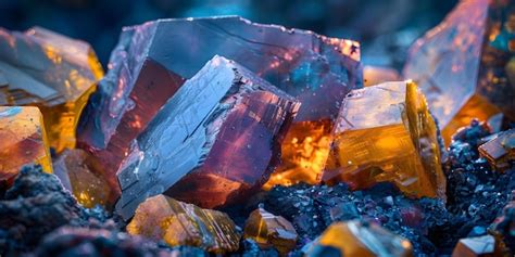 Radiant Uranium Ore Deposits Radioactive Nuggets And Precious Minerals