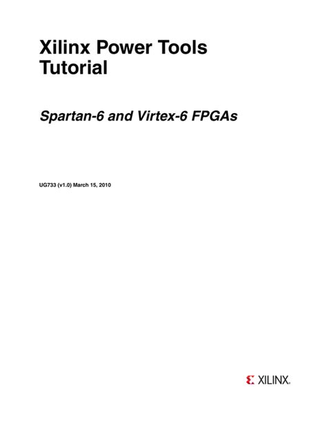 Xilinx Power Tools Tutorial