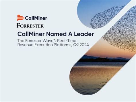 Callminer Leader In Forrester Wave™ Real Time Revenue Execution