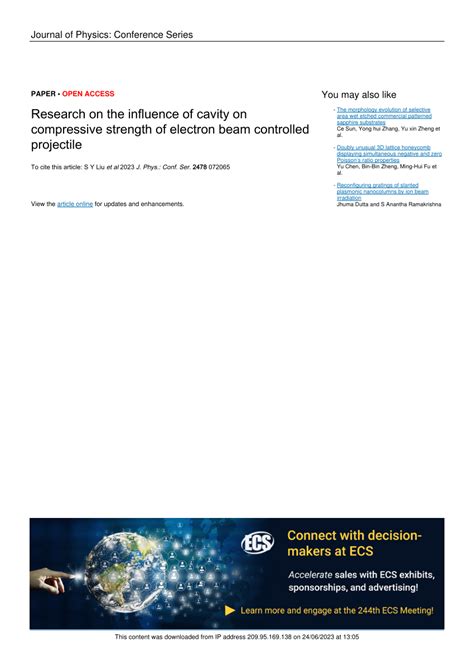 Pdf Research On The Influence Of Cavity On Compressive Strength Of