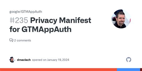 Privacy Manifest For Gtmappauth Issue Google Gtmappauth Github