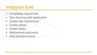 SharePoint Saturday Philly Setting Up A SharePoint Continuous Integration Process