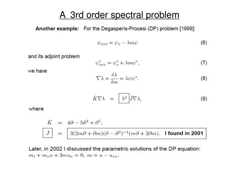 Ppt Exploring Integrable Hierarchy Via Spectral Problems Powerpoint