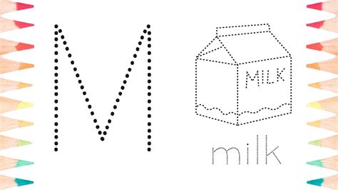 알파벳 Mno 점선 따라 쓰고 그림 그리고 색칠하면서 영어 단어를 배우기 Learn Alphabet Mno Words With Drawing And