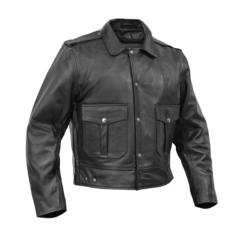 Alpha Badge Tm Mens Leather Motorcycle Jacket